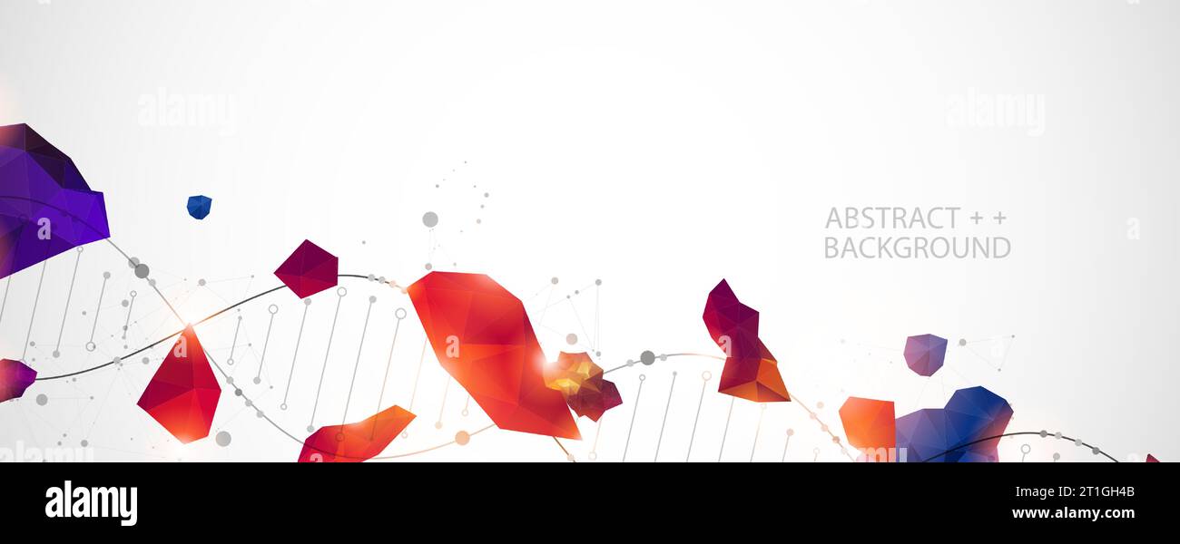 DNA molecules science template, abstract background. Vector ...