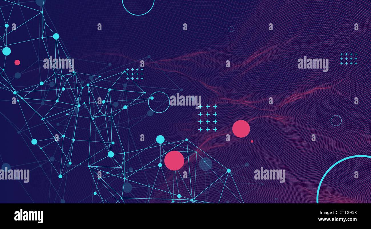 Wireframe background with plexus effect. Futuristic vector illustration Stock Vector Image & Art ...