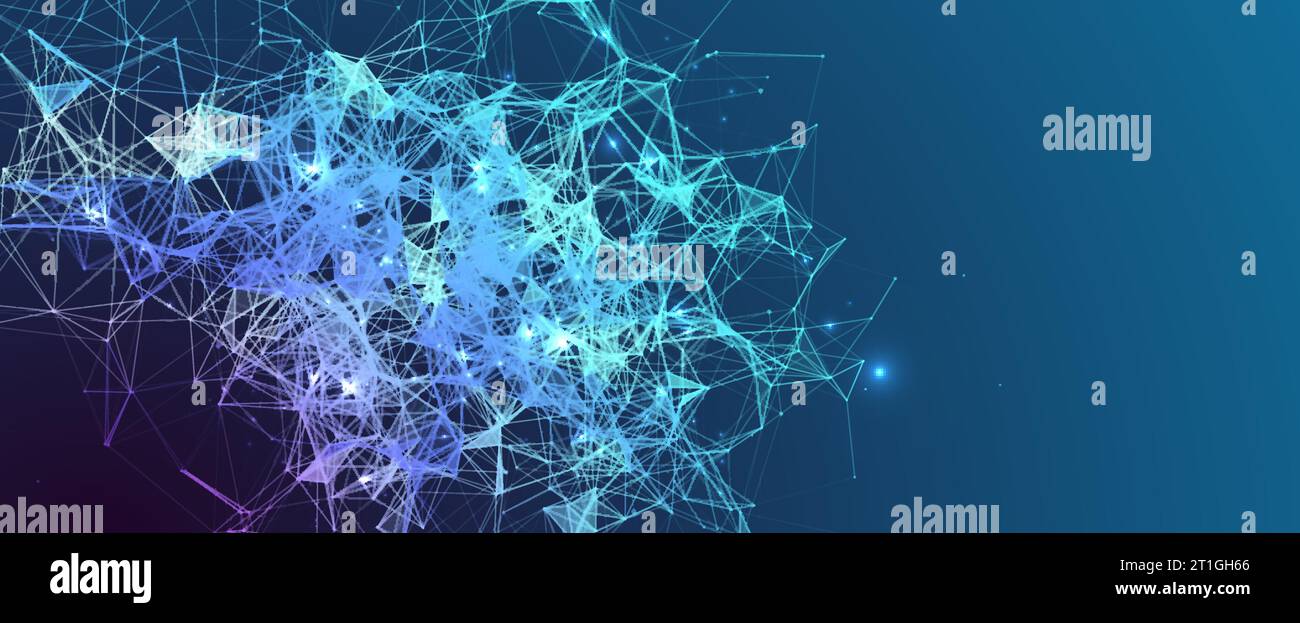 Abstract technology background polygonal dots hi-res stock photography ...