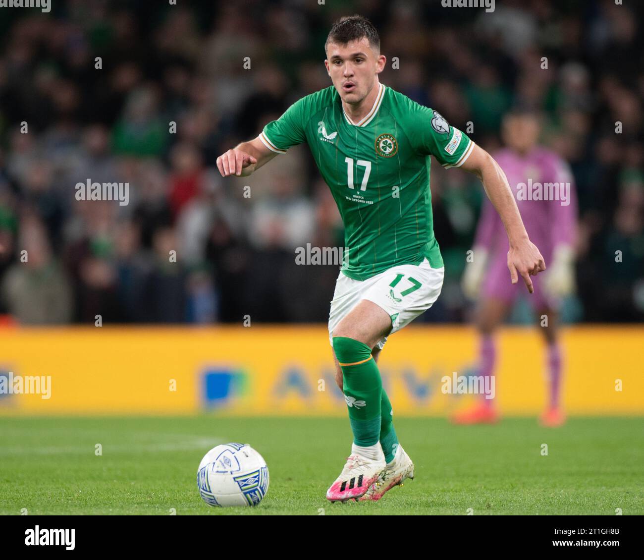 Dublin, Republic Of Ireland. 13th Oct, 2023. Jason Knight of Ireland ...