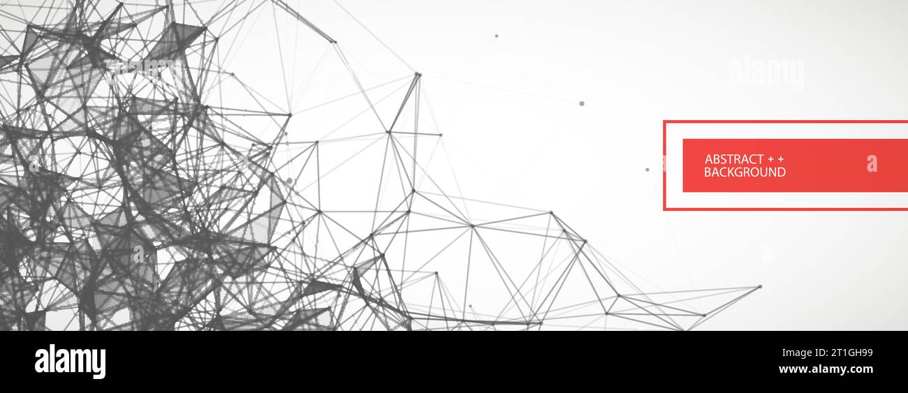 Abstract Polygonal Vector Background With Connecting Dots And Lines