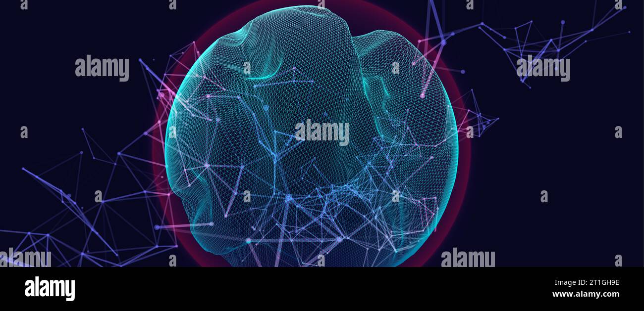 Abstract sphere background with waves. 3D surface Stock Vector Image ...