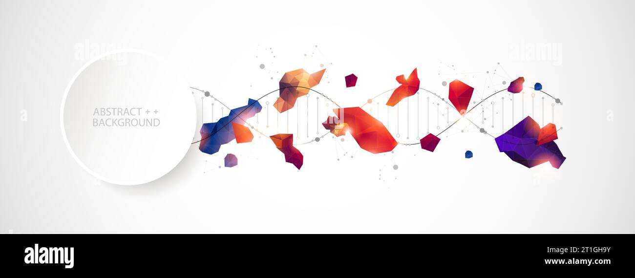 DNA molecules science template, abstract background. Vector ...