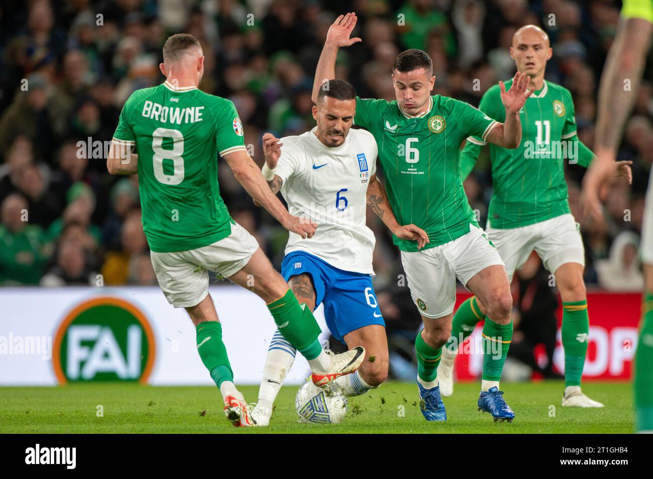 Dublin, Republic Of Ireland. 13th Oct, 2023. Dimitris Kourbelis of ...
