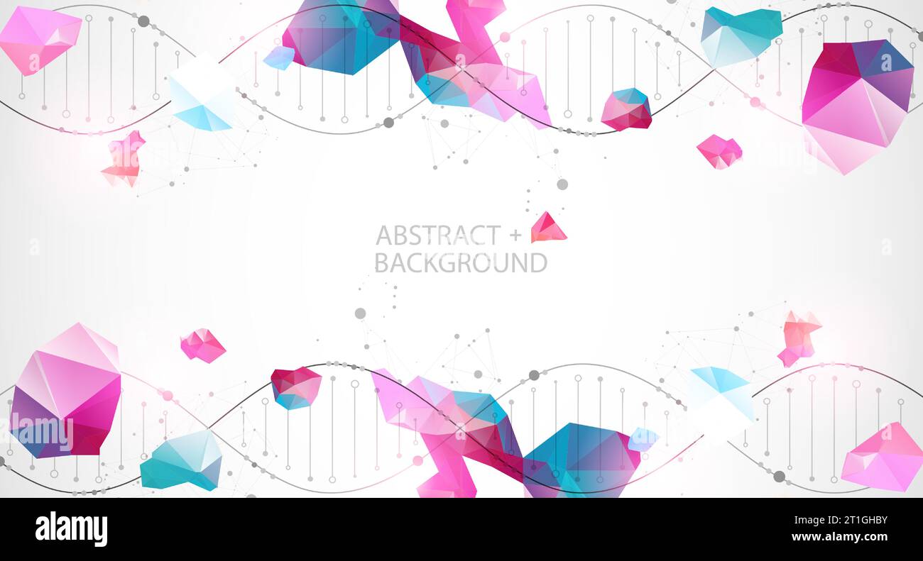 DNA molecules science template, abstract background. Vector ...