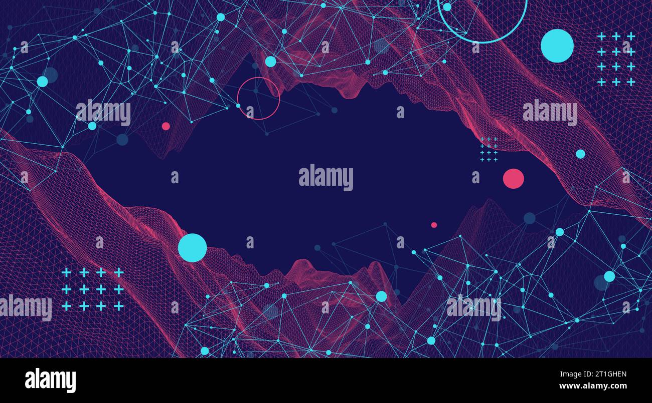 Template for science and technology presentation. Plexus style ...