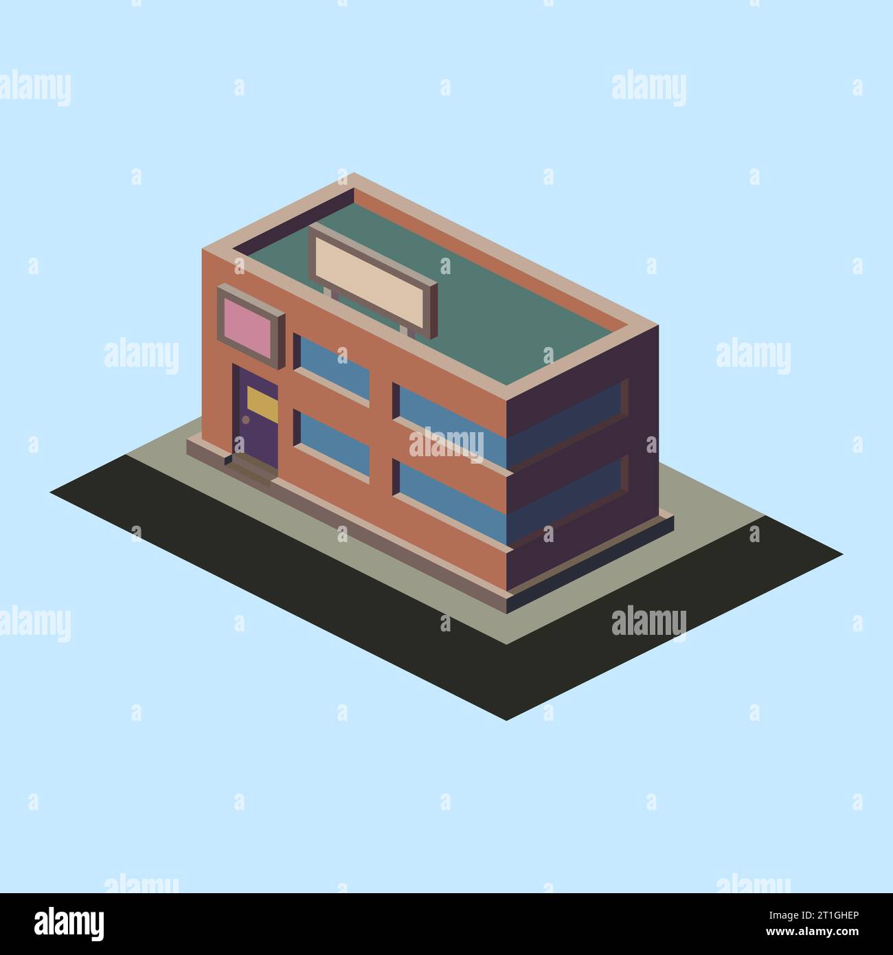 Isometric multi-storey building, vector illustration Stock Vector Image ...