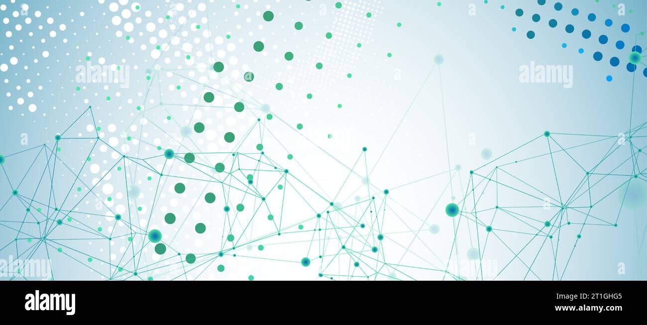 Abstract Polygonal Vector Background With Connecting Dots And Lines