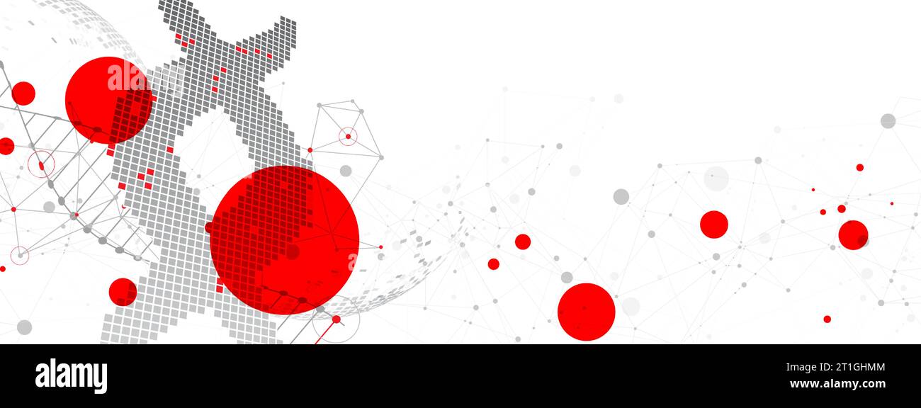 Science template, abstract background with a 3D DNA molecules. Vector ...