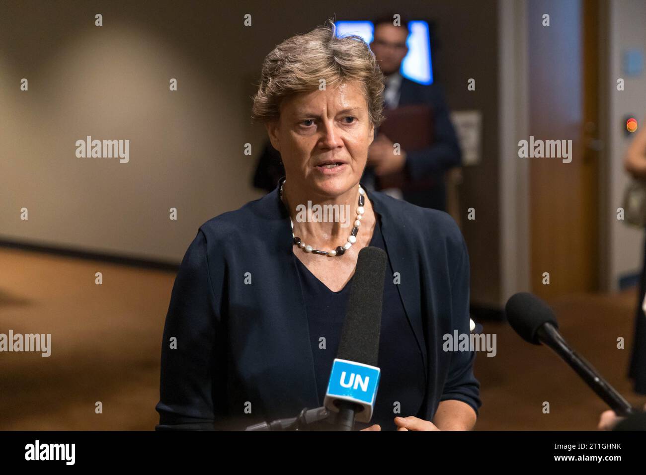 UK Ambassador to the United Nations Barbara Woodward peaks to press ...