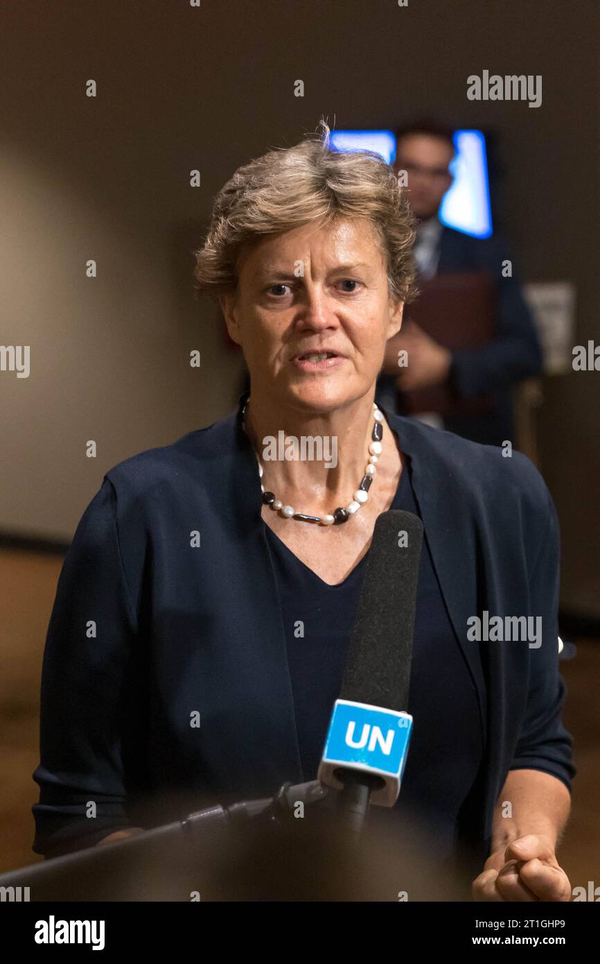 UK Ambassador to the United Nations Barbara Woodward peaks to press ...