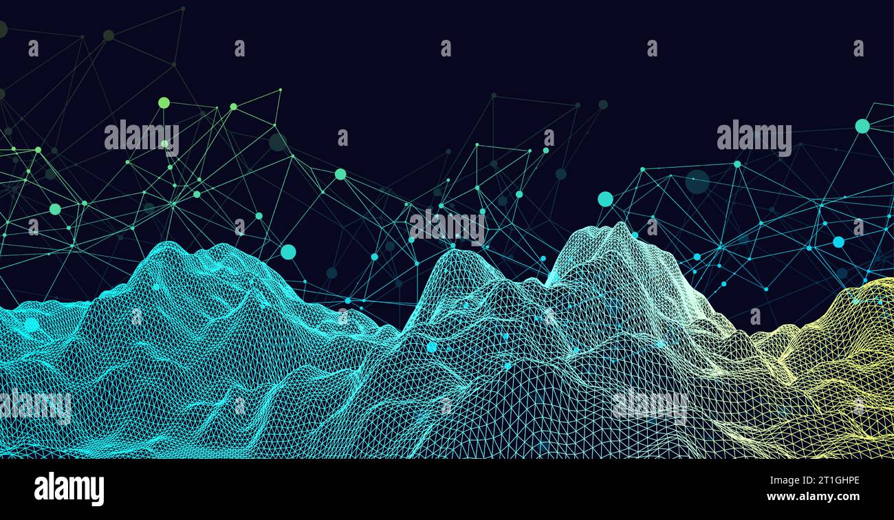 Wireframe background with plexus effect. Futuristic vector illustration Stock Vector Image & Art ...