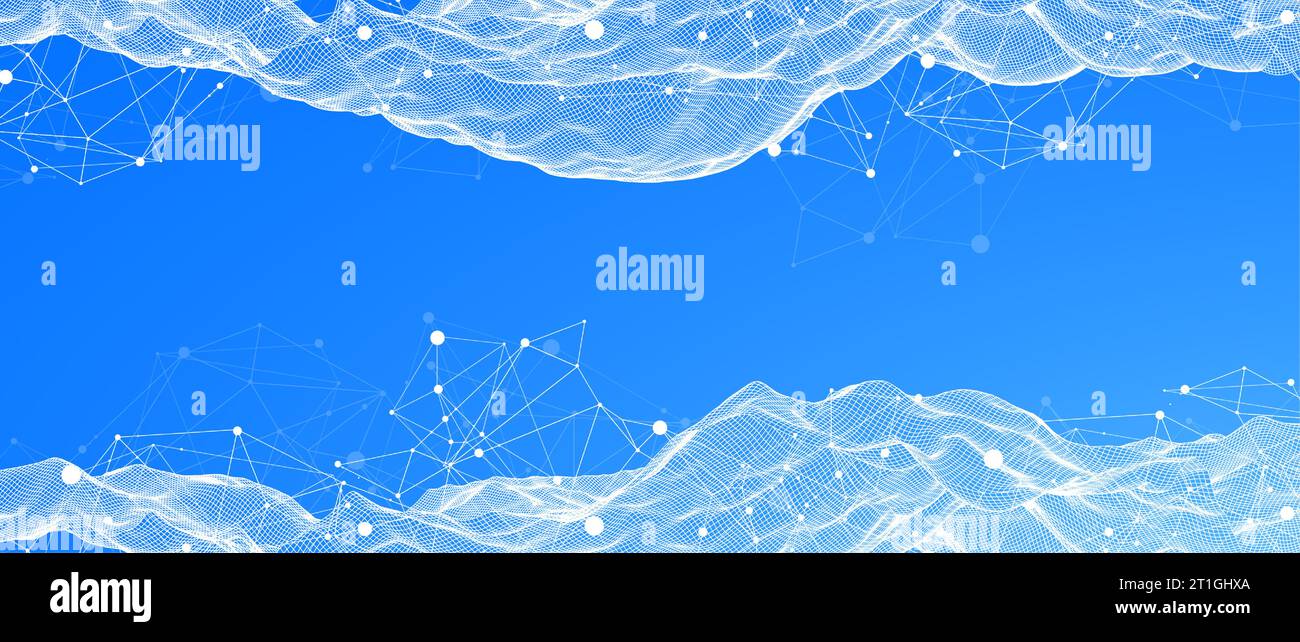 Abstract polygonal vector science background with connecting dots and lines Stock Vector Image ...