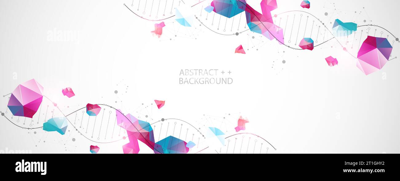 DNA molecules science template, abstract background. Vector ...