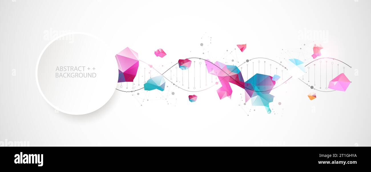 DNA molecules science template, abstract background. Vector ...