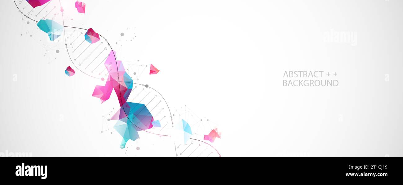 DNA molecules science template, abstract background. Vector ...