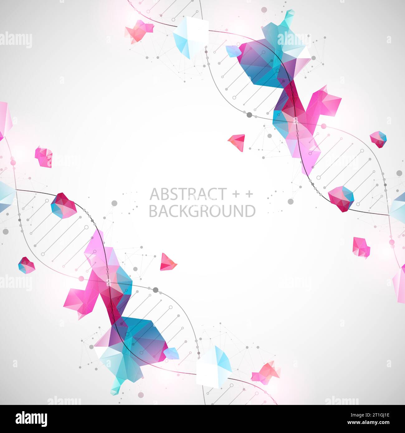 DNA molecules science template, abstract background. Vector ...