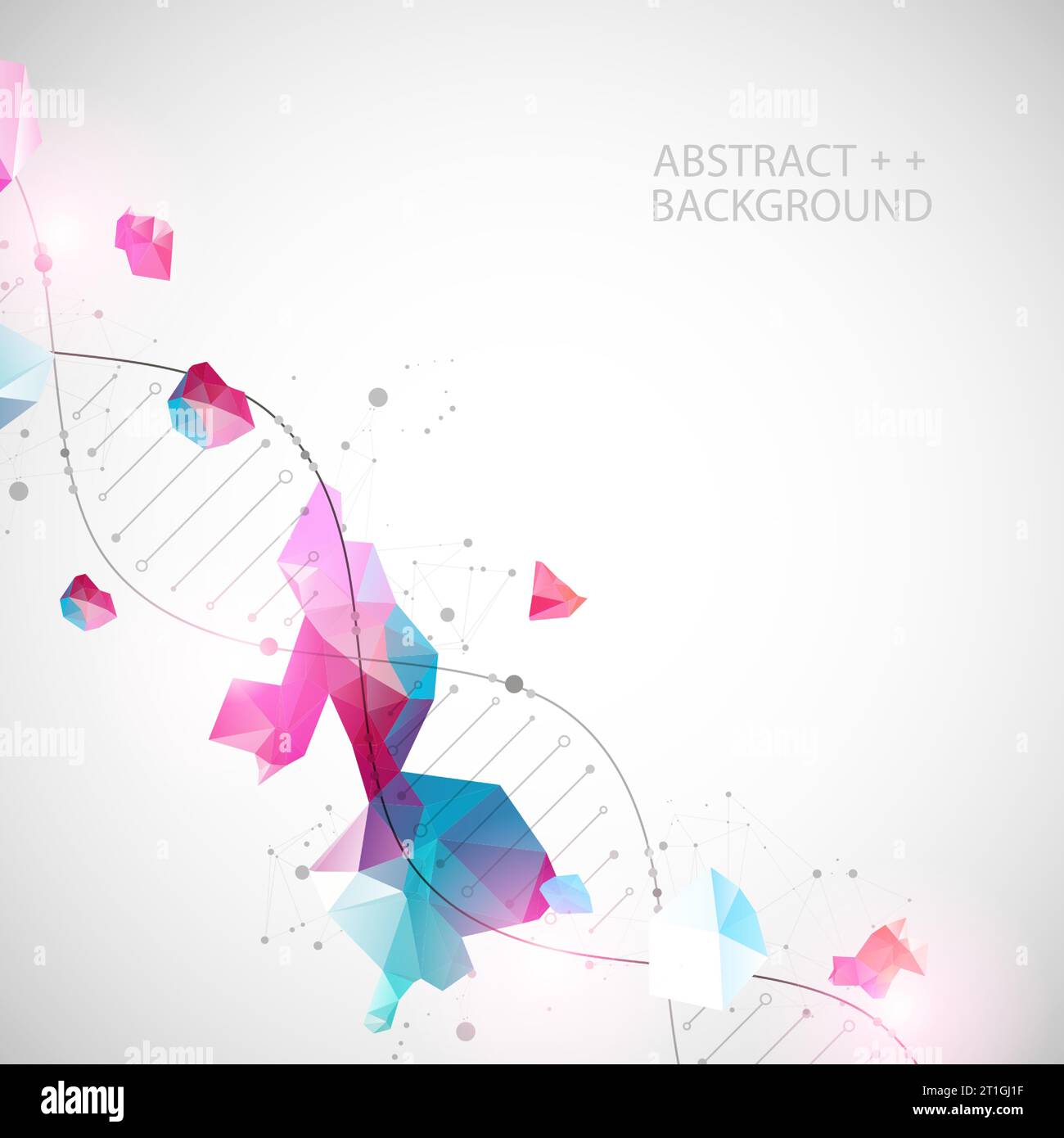 DNA molecules science template, abstract background. Vector ...
