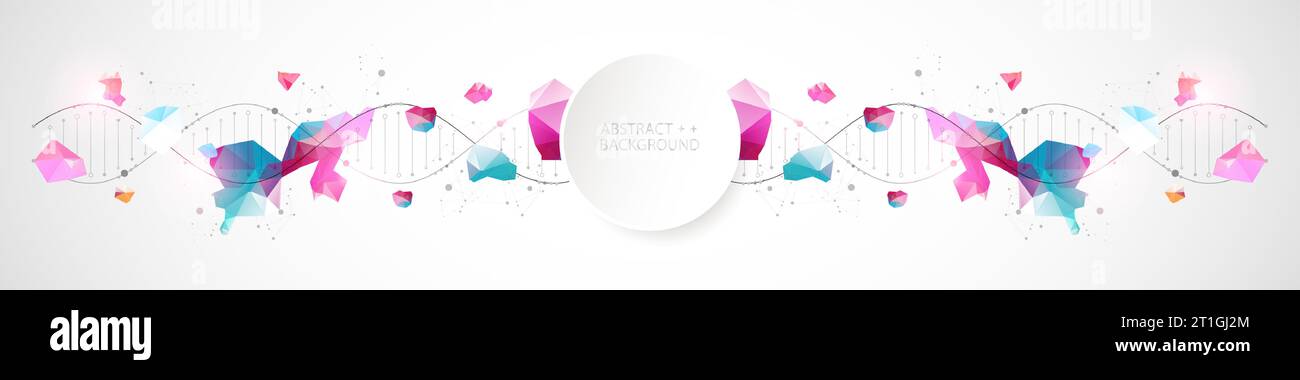 DNA molecules science template, abstract background. Vector ...