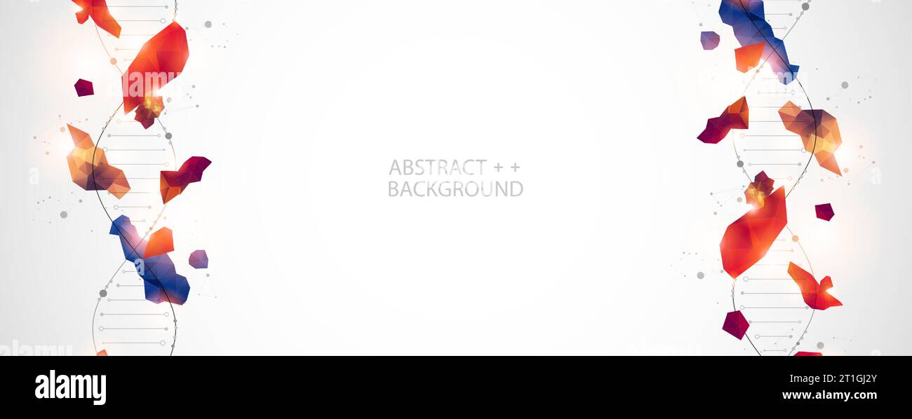 DNA molecules science template, abstract background. Vector ...