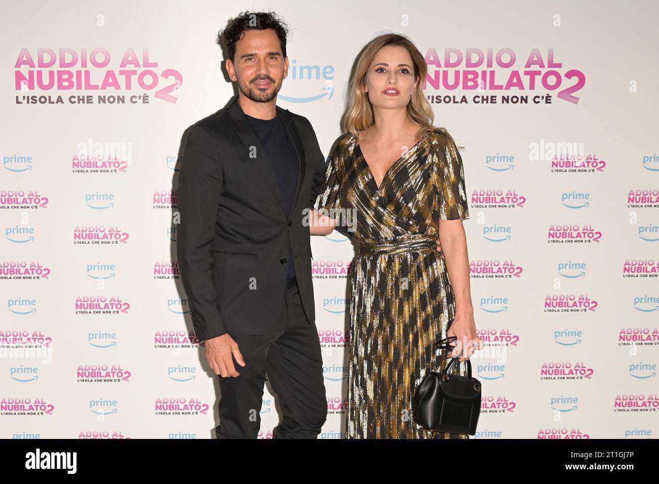 Rome, Italy. 13th Oct, 2023. Marco Stabile (l) and Giulia Elettra ...