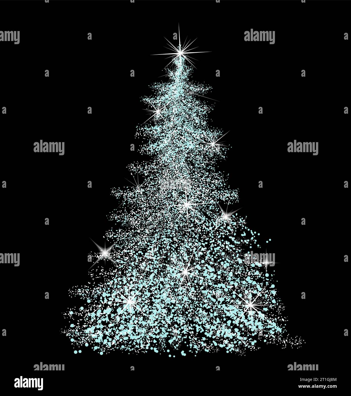 Abstract Christmas tree made of dots. Hand drawing. Not AI, Illustrat3 ...