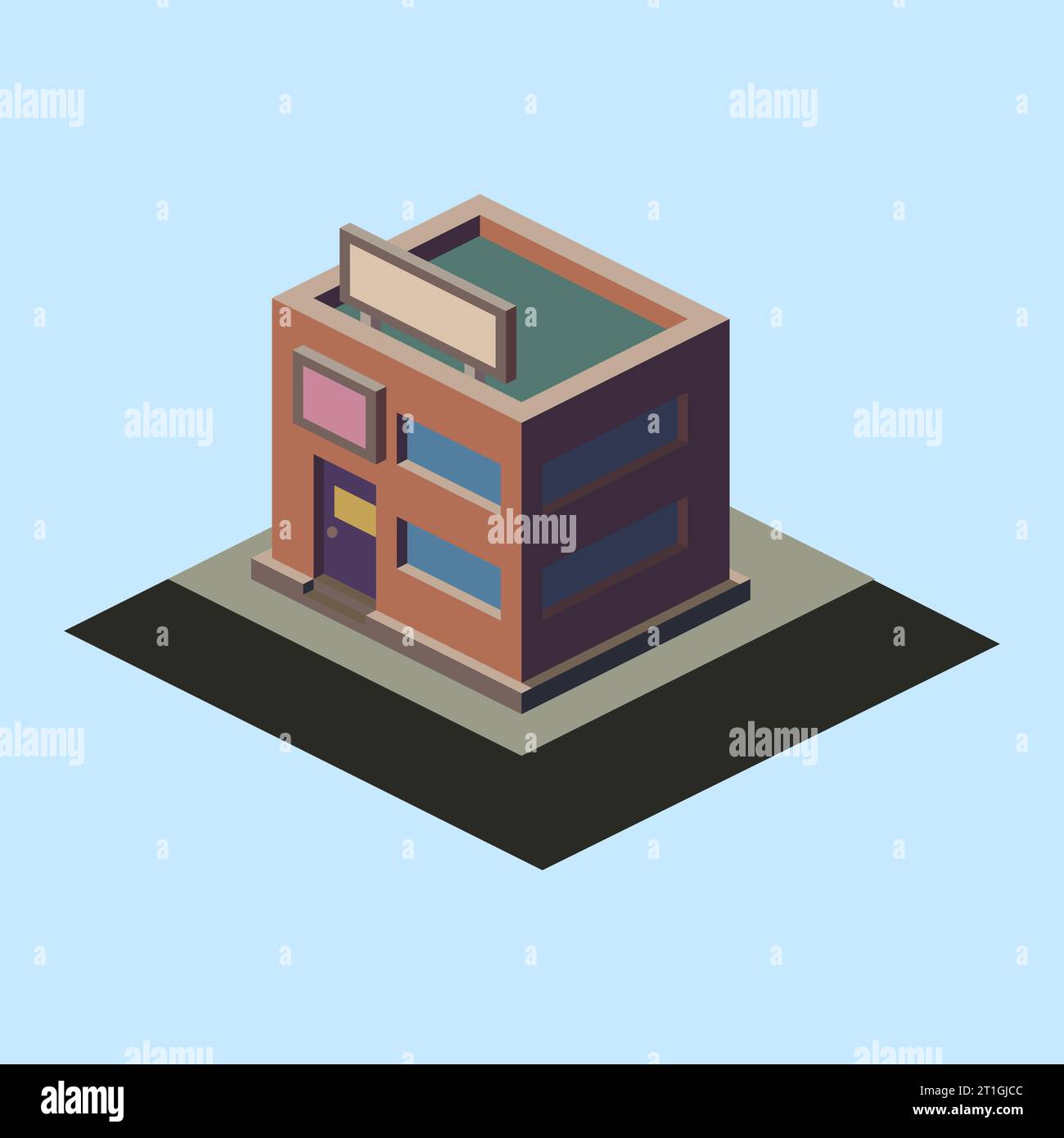 Isometric multi-storey building, vector illustration Stock Vector Image & Art - Alamy