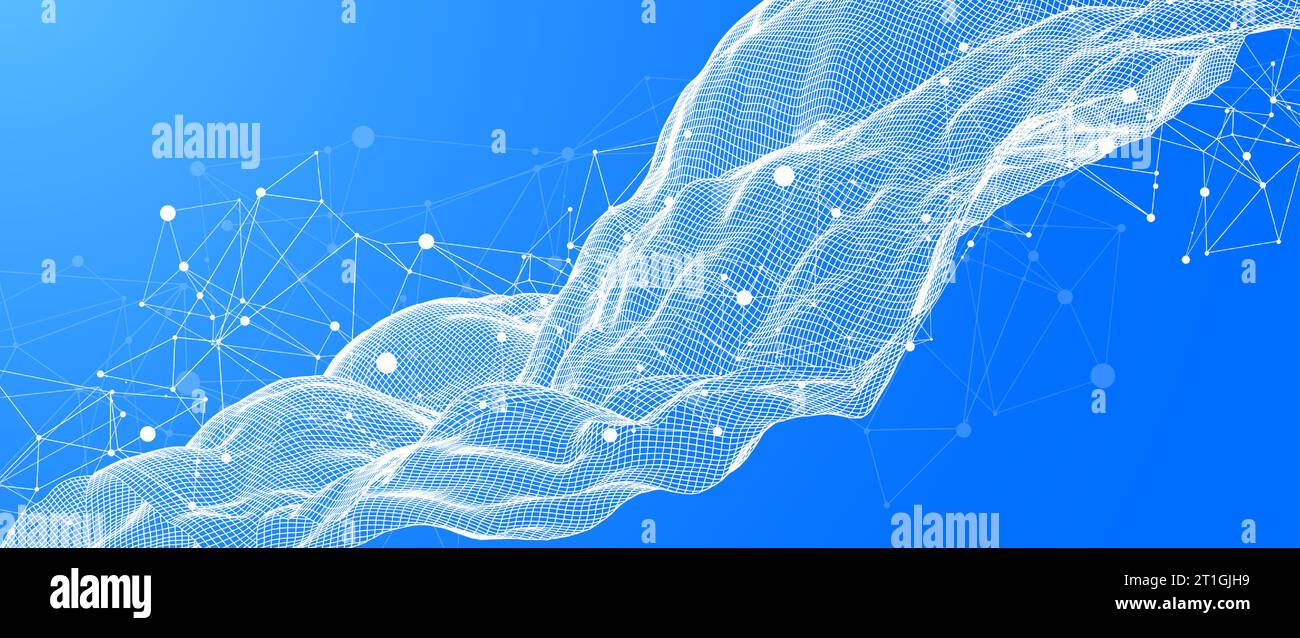 Abstract polygonal vector science background with connecting dots and lines Stock Vector Image ...