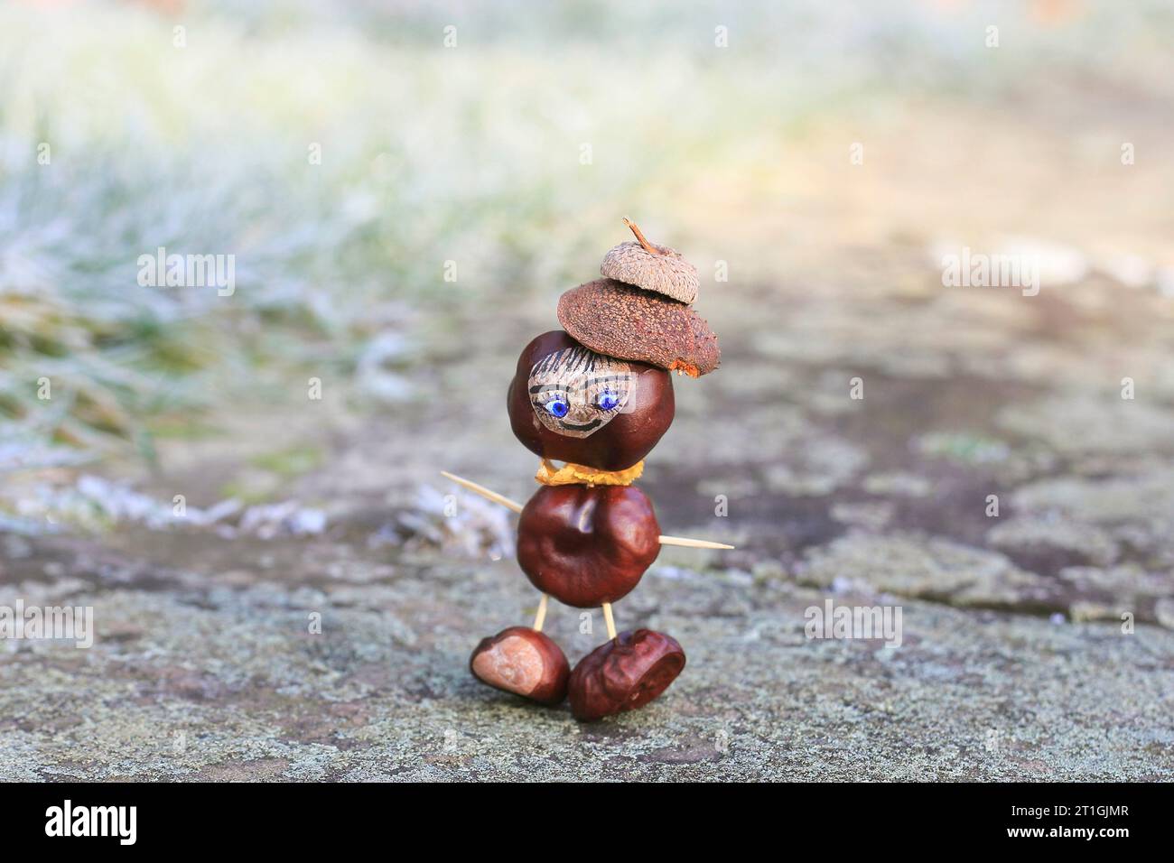 chestnut woman with hat, front view Stock Photo - Alamy
