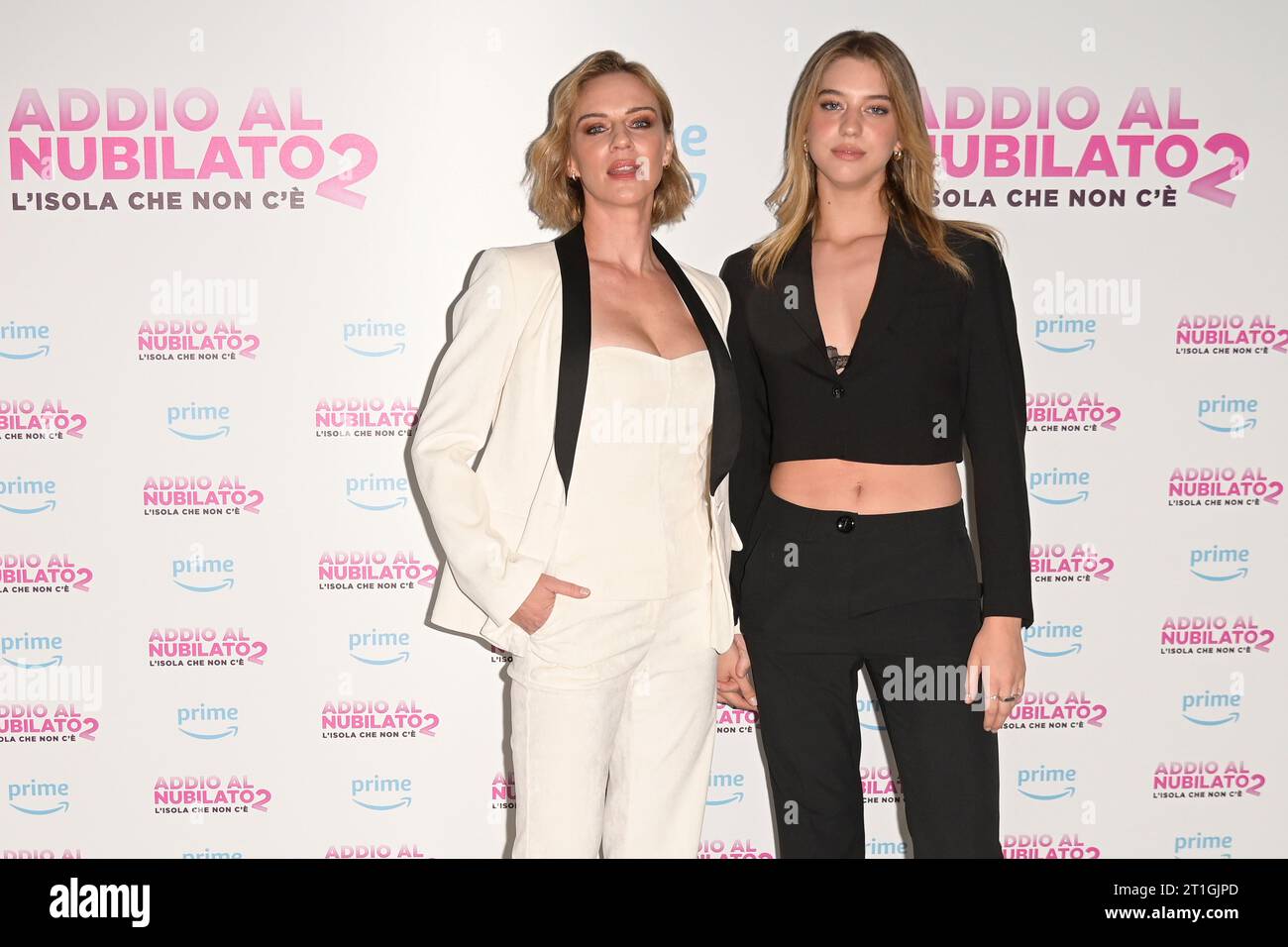 Rome, Italy. 13th Oct, 2023. Antonia Liskova (l) and Lilian Ferrarese ...