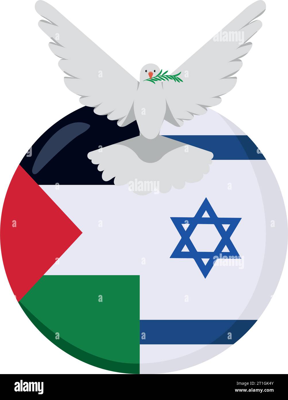 palestine and israel flags with peace dove Stock Vector Image & Art - Alamy