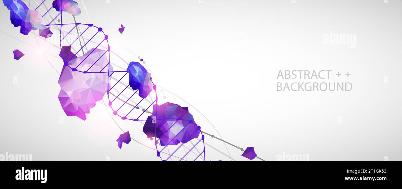 DNA molecules science template, abstract background. Vector ...