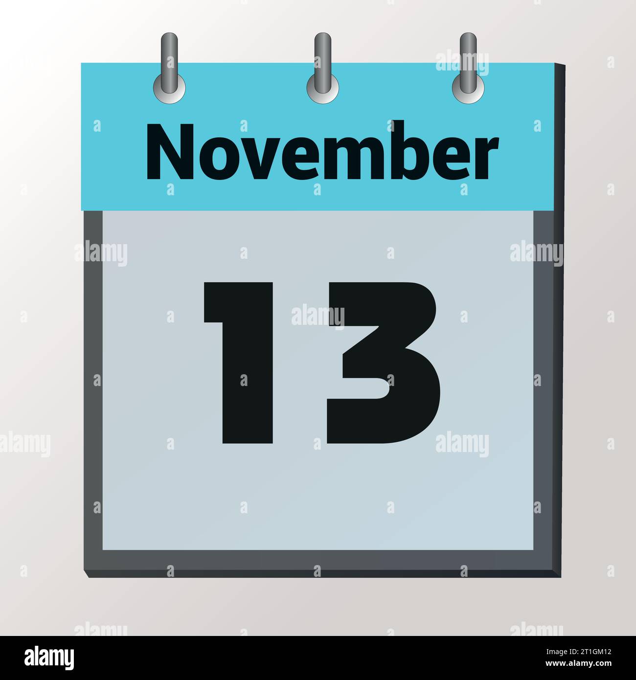 day on the calendar, vector image format, November 13 Stock Vector ...