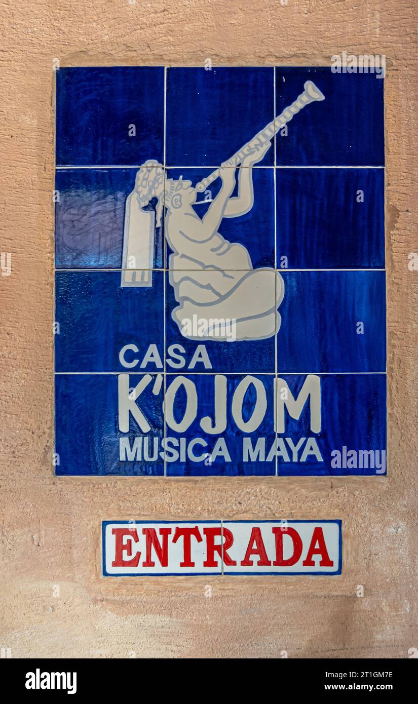 Guatemala, La Antigua - July 20, 2023: Finca La Azotea museums. Blue ...