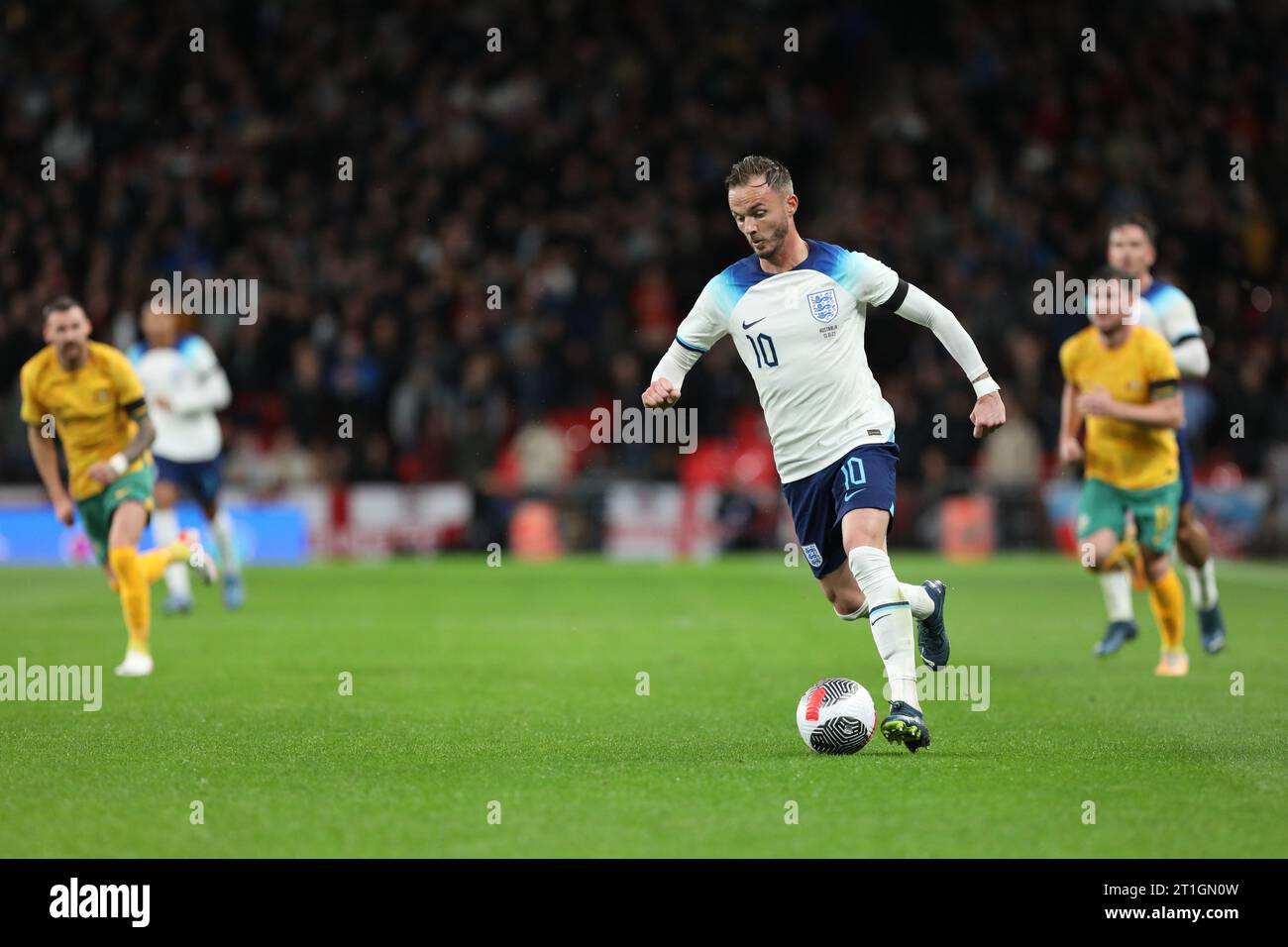 London, UK. 13th Oct, 2023. James Maddison of England on the ball ...