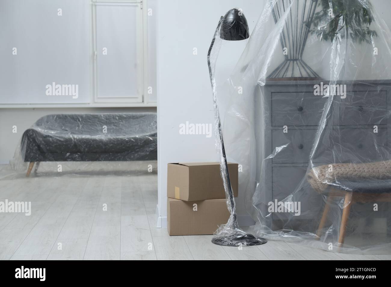 Plastic sheet covered boxes hi-res stock photography and images - Alamy
