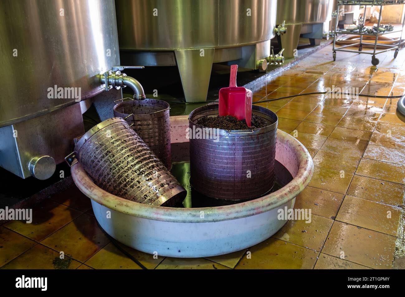 Grapes vats hi-res stock photography and images - Alamy