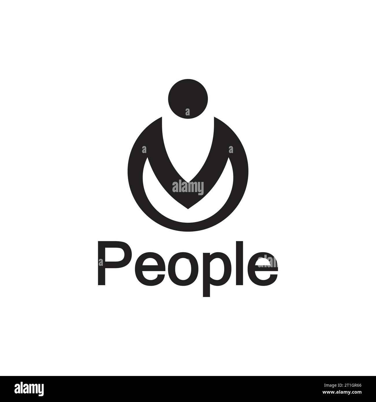 Happy human logo Black and White Stock Photos & Images - Alamy