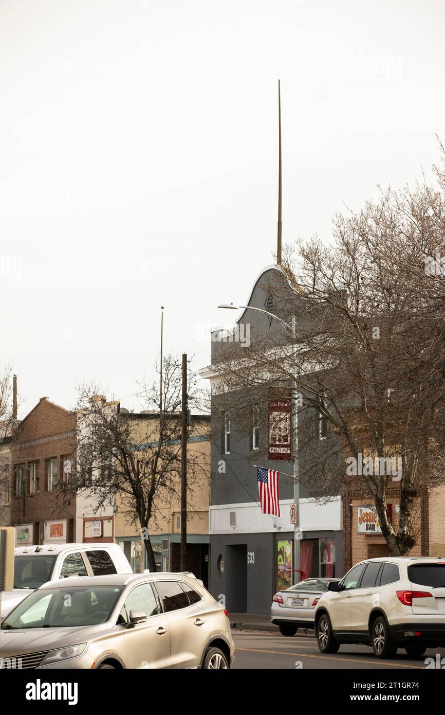 Los Banos, California, USA - January 3, 2023: Cloudy winter sun shines ...