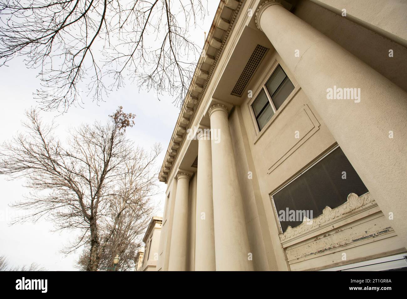 Los Banos, California, USA - January 3, 2023: Cloudy winter sun shines ...