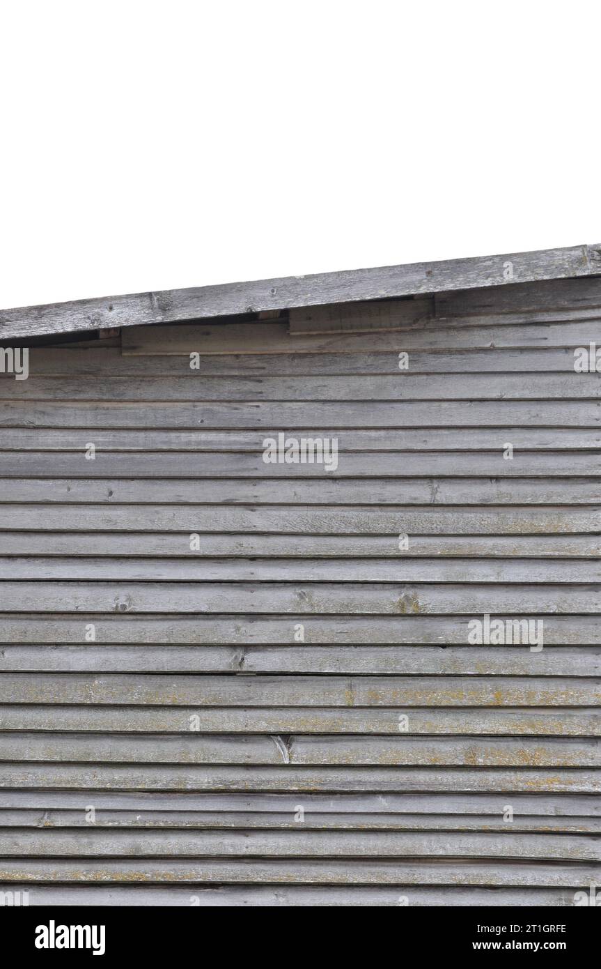 Old aged weathered natural grey damaged wooden farm shack wall texture, large detailed textured ...