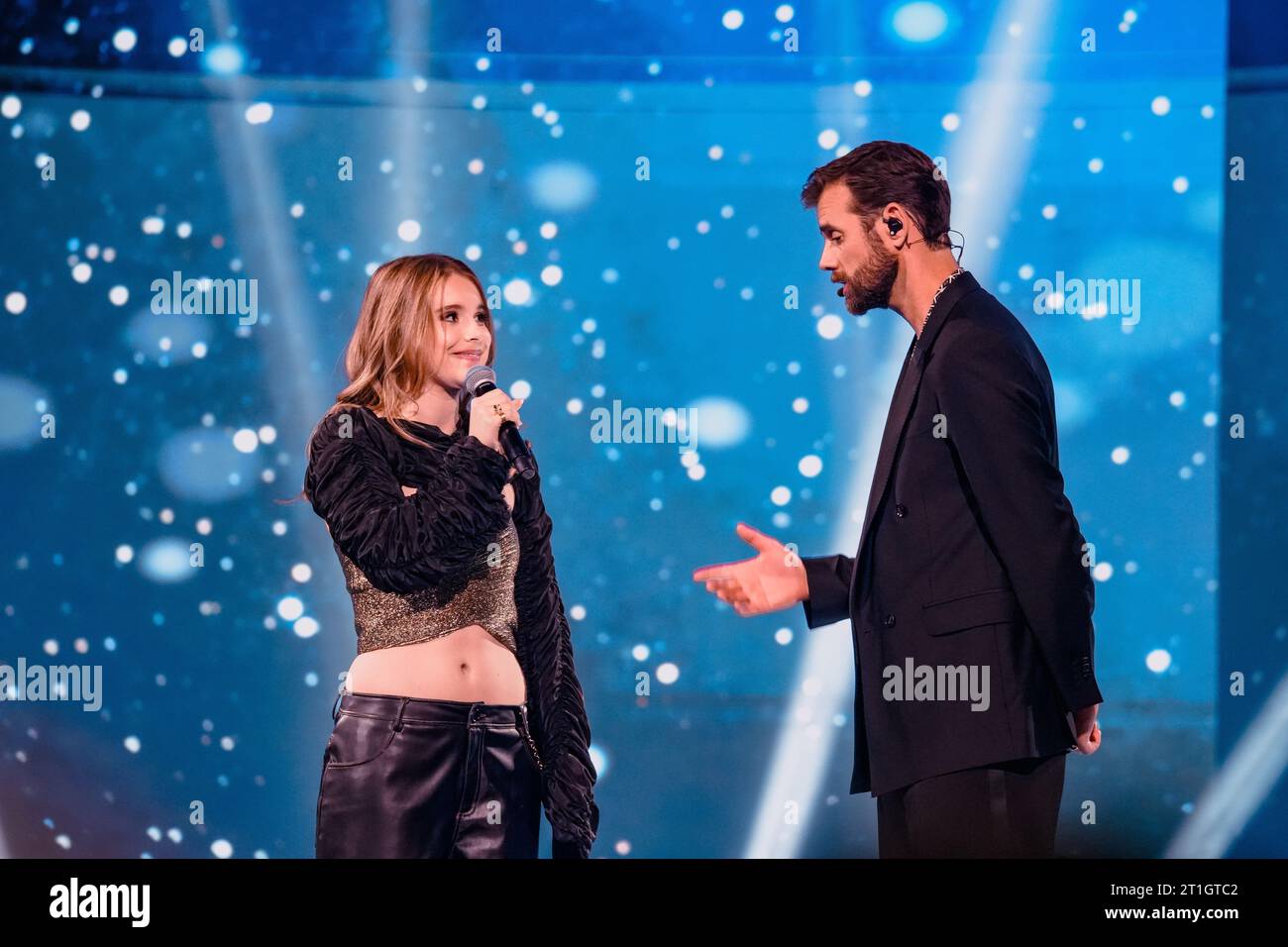 Stockholm, NEP Studios, Sweden, Idol Fridays Final. Olivia Aliotti, Pär ...