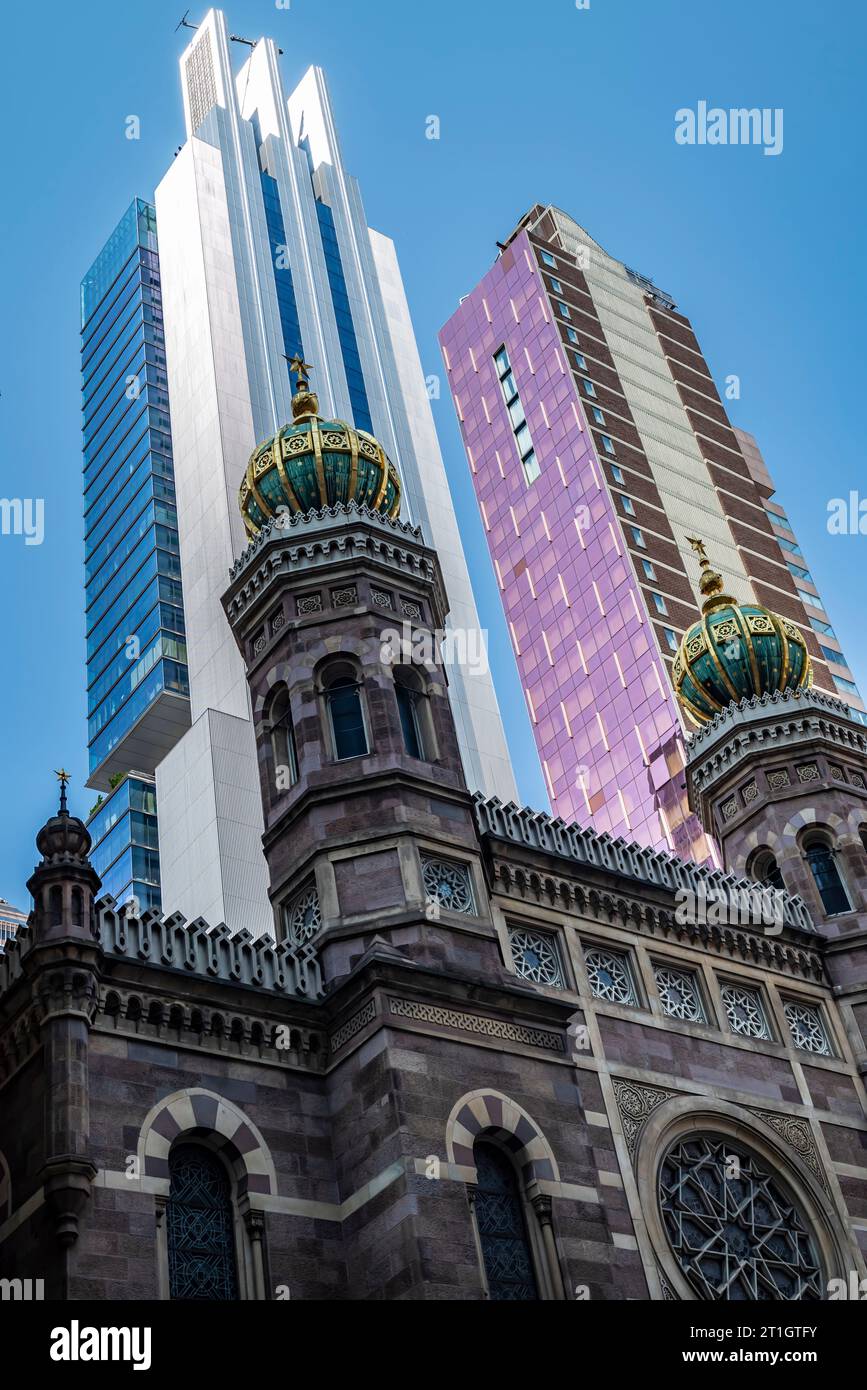 Two distinctive style of architecture, contrasting one another in this ...