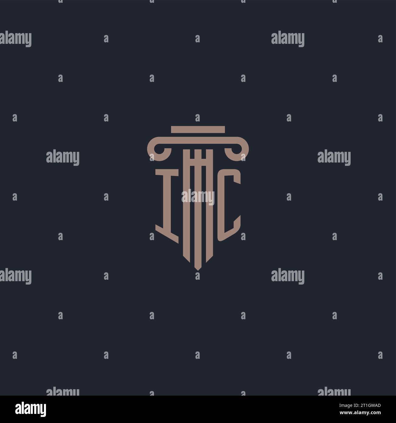 IC initial logo monogram with pillar style design for law firm and ...