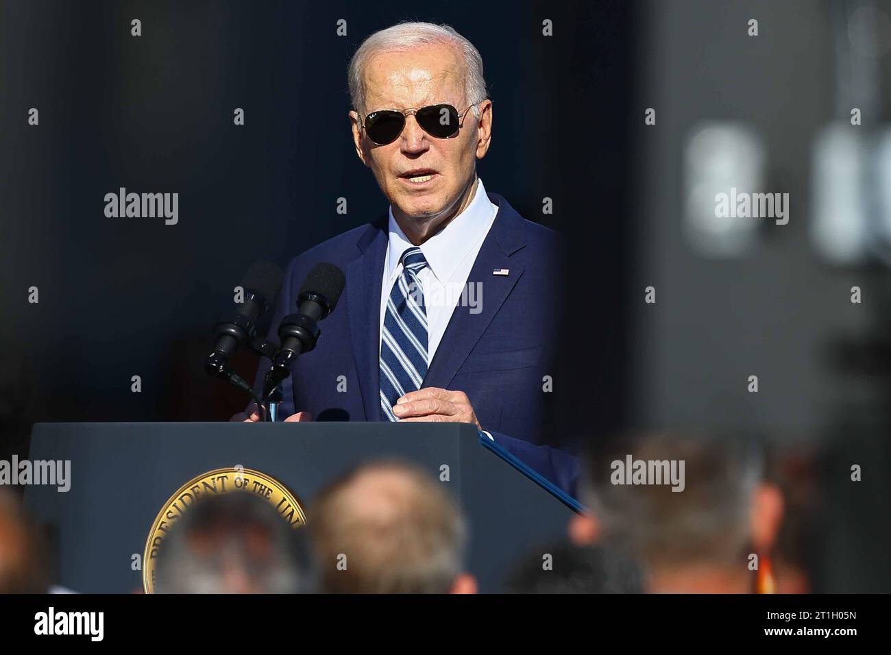 United States President Joe Biden makes remarks involving hydrogen ...