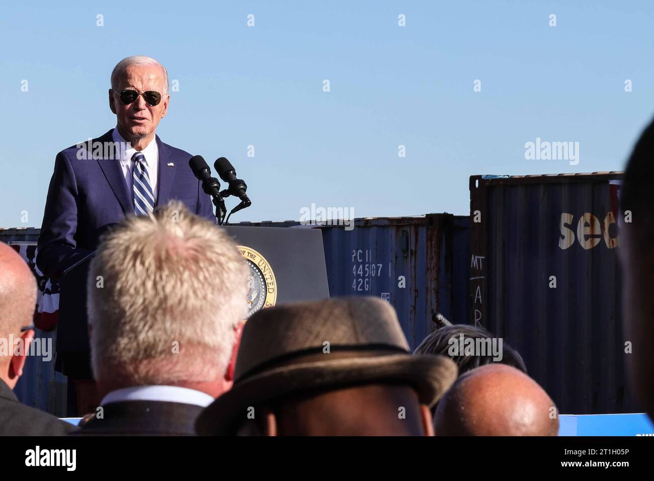 United States President Joe Biden makes remarks involving hydrogen ...