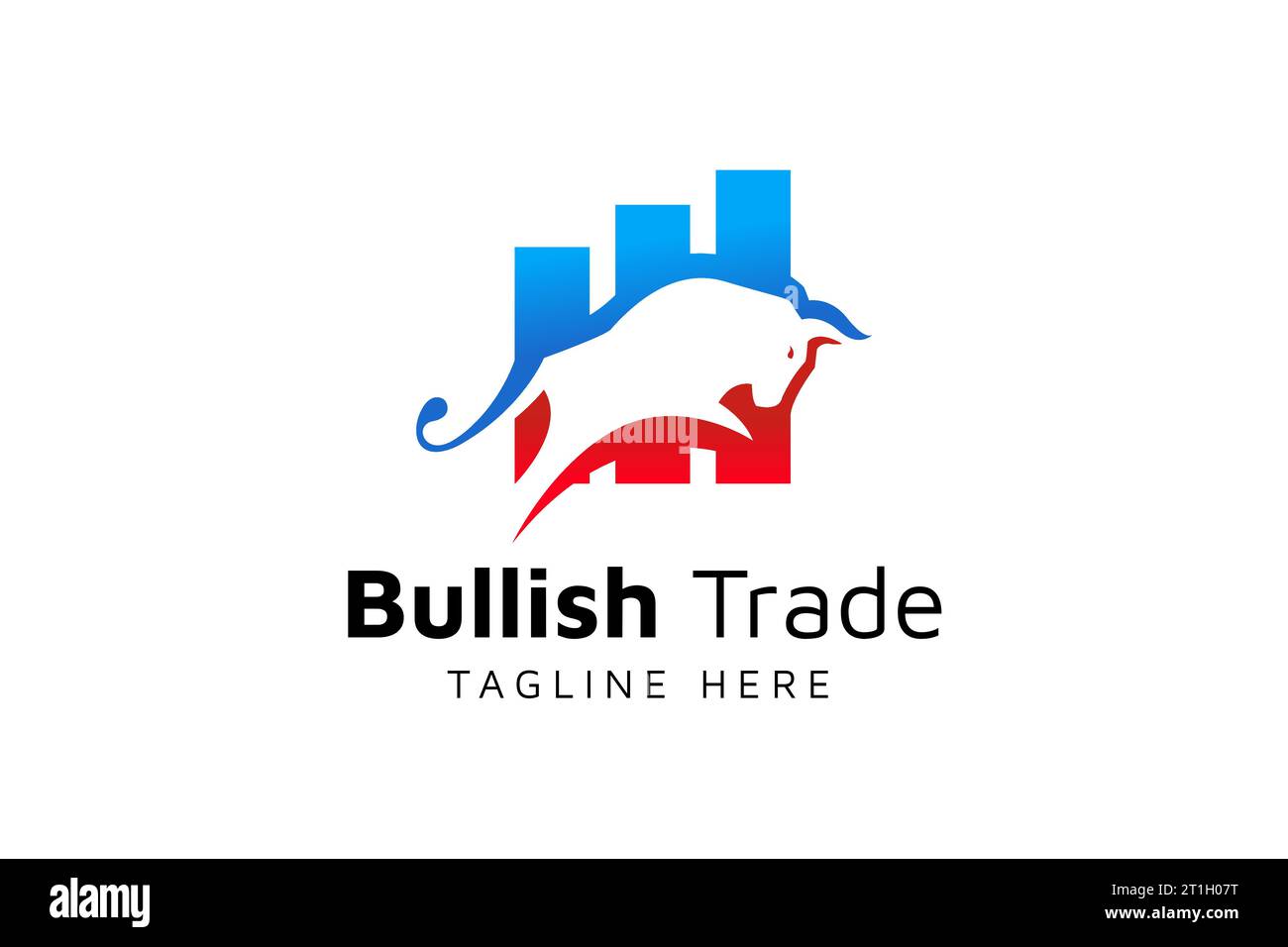 Bull chart bar statistic logo vector icon template Stock Vector Image ...