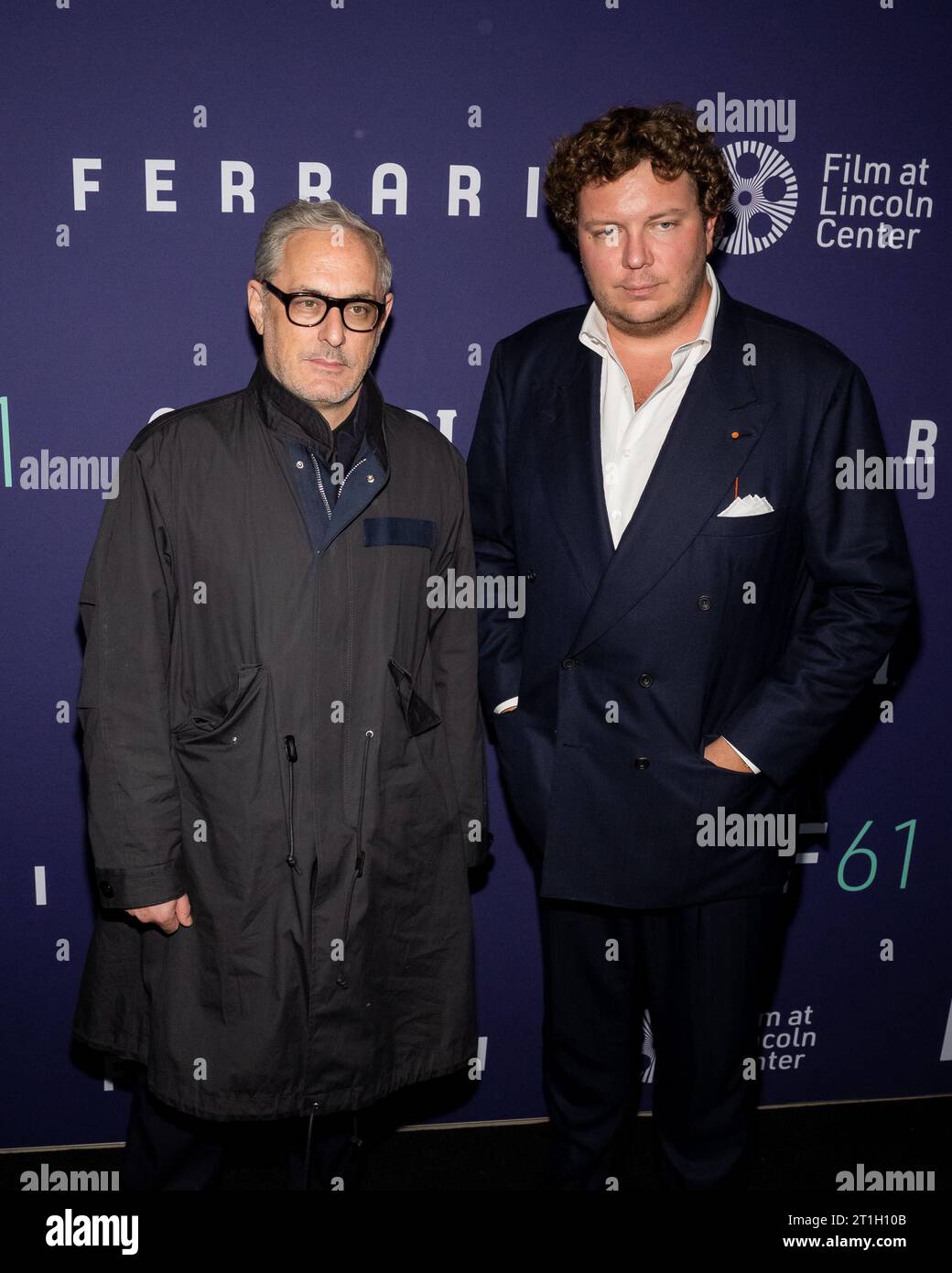 New York, USA. 08th Oct, 2023. John Lesher (L) arrives on the red ...