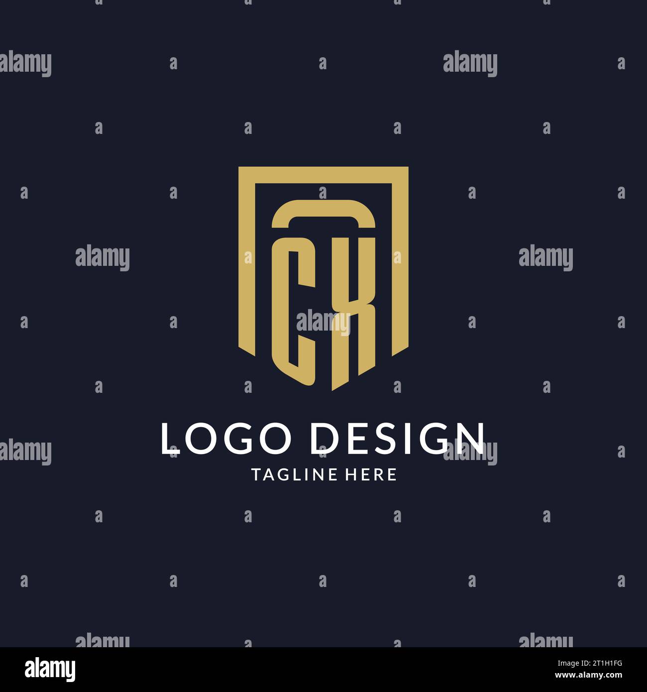 CX logo initial with geometric shield shape design style vector graphic Stock Vector Image & Art ...