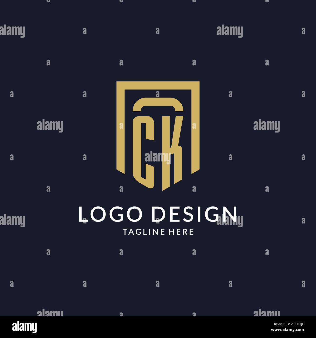 CK logo initial with geometric shield shape design style vector graphic Stock Vector Image & Art ...
